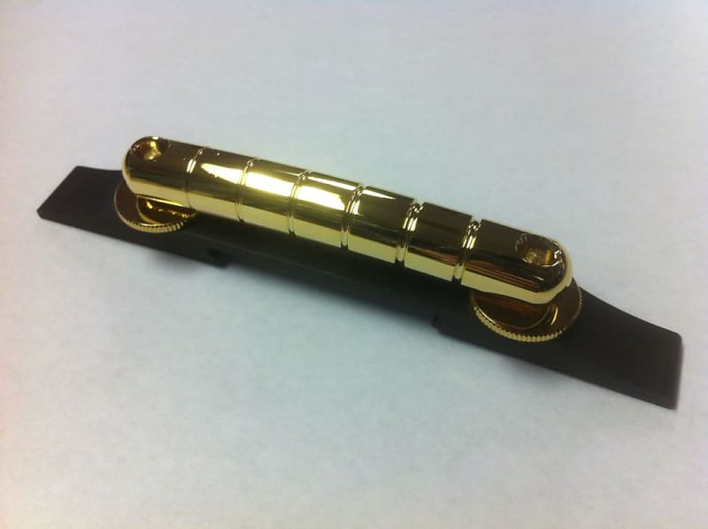 Gold Rocking Bar Bridge w Ebony base for Gretsch Country | Reverb