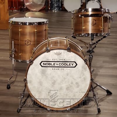 Noble & Cooley Walnut 3pc Drum Set Natural Oil | Reverb