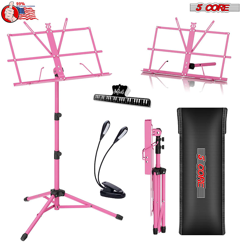 5 Core Music Stand, 2 in 1 Dual-Use Adjustable Folding Sheet | Reverb