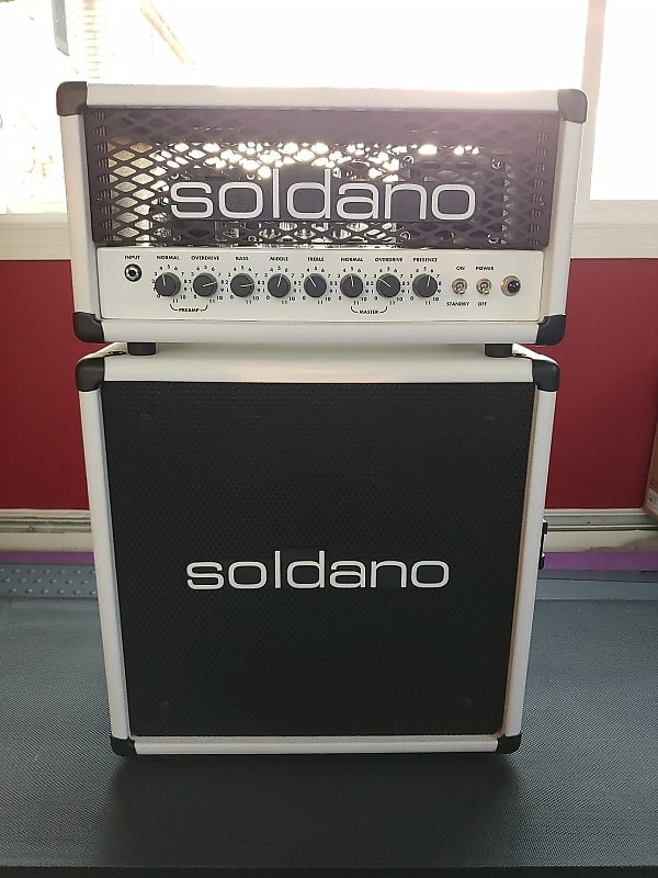 White SOLDANO Hot Rod 25 HR25 + 112 CAB Guitar Amp Head | Reverb