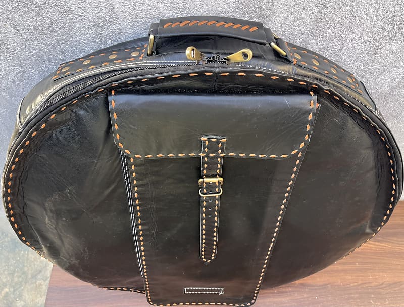 Cymbal Bag Backpack 22" Leather Case Padded Dividers | Reverb