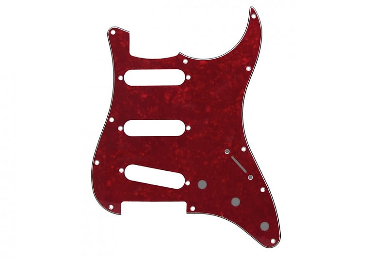 Red pearl stratocaster pickguard sss | Reverb