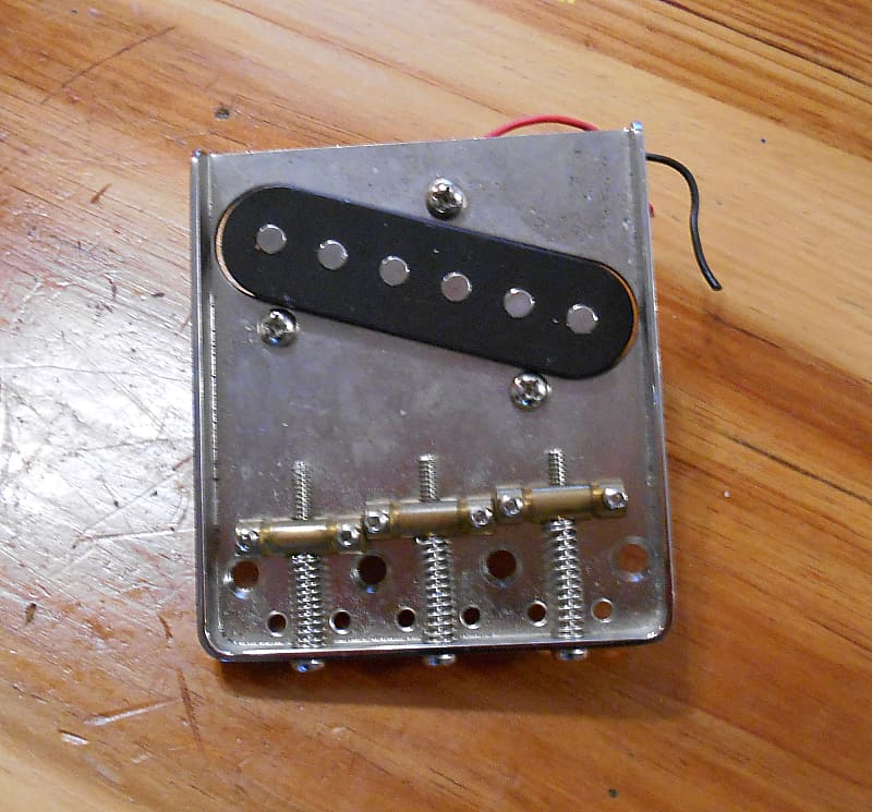 Squier Telecaster Bridge. Pickup. Brass Saddles. String | Reverb