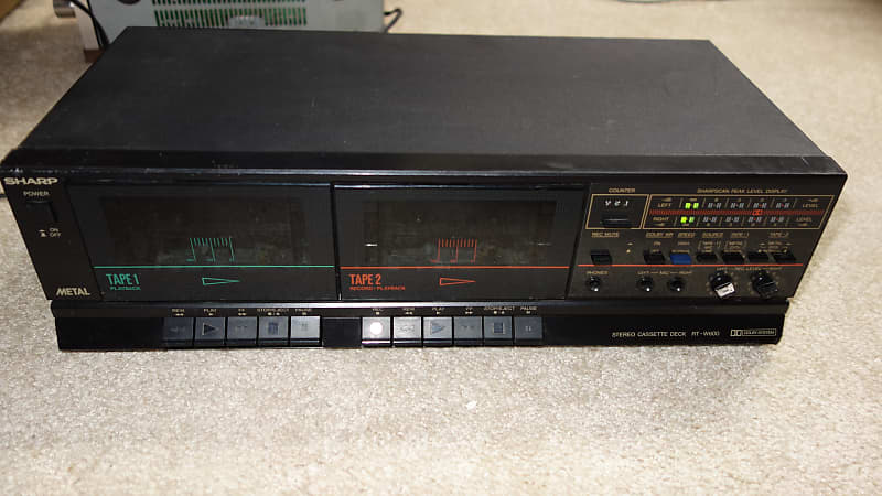 Sharp RT-W600 Dual Cassette Deck -- Supports CrO2 and Metal. | Reverb