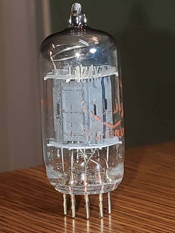 12AX7 Raytheon "CBS" 1956 Tall Plate/Full "D" Getter | Reverb