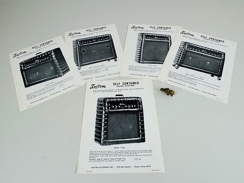 Kustom Self-Contained Sound System Flyers (Late 1960s) | Reverb