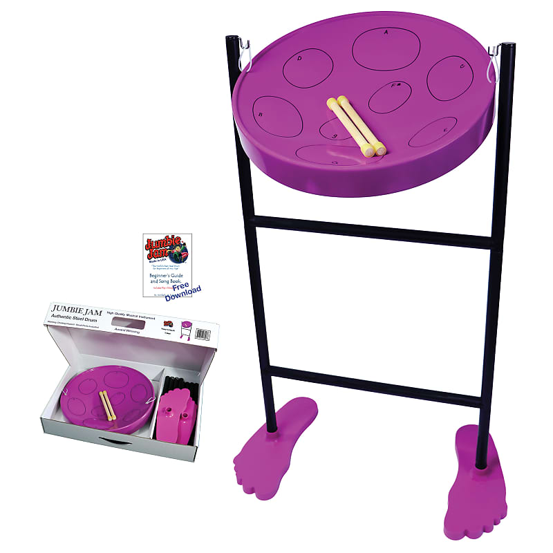 Jumbie Jam Steel Drum Kit - Tube Floor Stand - Purple Pan (G) | Reverb