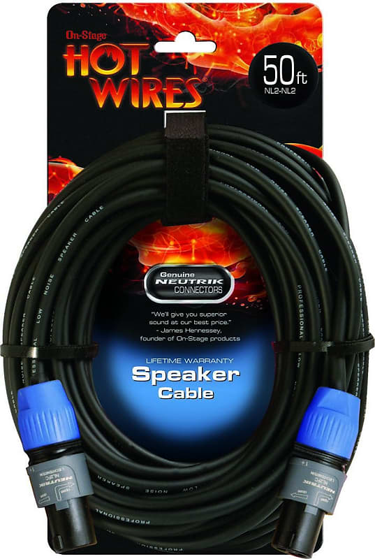 Speakon® Cable w/ Neutrik® Connectors (50', NL2-NL2) | Reverb