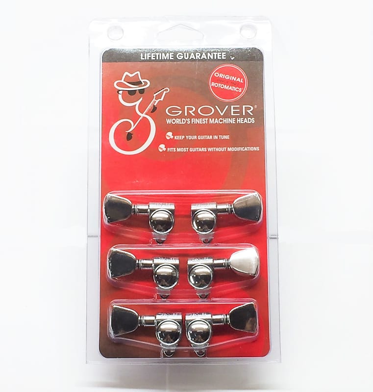 Grover Chrome Keystone Button Rotomatic Tuners For | Reverb