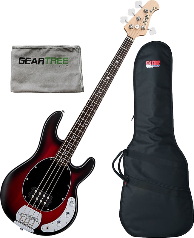 Sterling RAY4-RRBS-R1 Ray4 Ruby Red Burst 4-String Bass w/ | Reverb