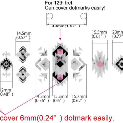 JOCKOMO Inlay Stickers, Fret Mark-Native American | Reverb Deutschland