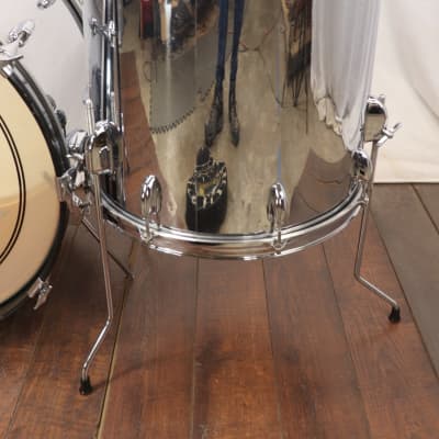 Slingerland 3pc Drum Set Kit Chrome Over 3ply Maple Vintage | Reverb
