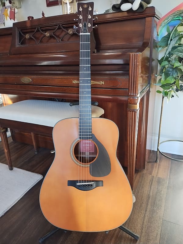 Yamaha FG5 Red Label Dreadnought Acoustic Guitar Vintage | Reverb