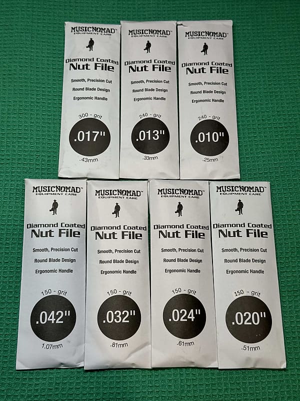 Music Nomad 7-Piece Electric Guitar Diamond Coated Nut File | Reverb