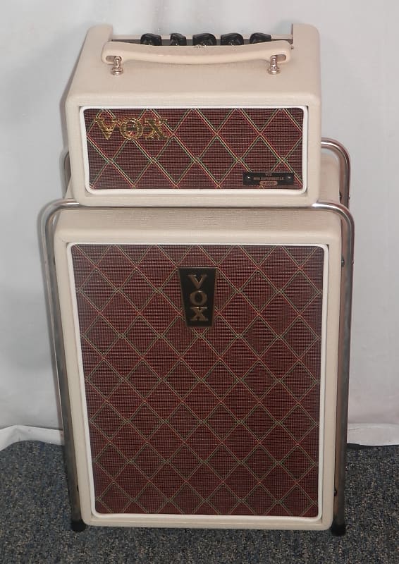 Vox Mini Superbeetle Stack Amp Head and Cabinet ivory used | Reverb