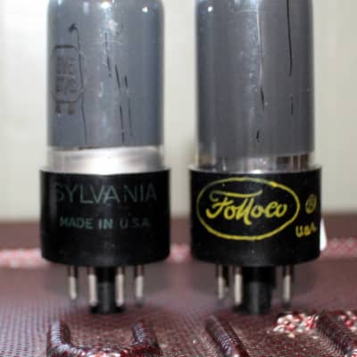 RCA 6V6GT VT107 PERFECT MATCH PAIR BLACK PLATE DUAL BOTTOM D | Reverb