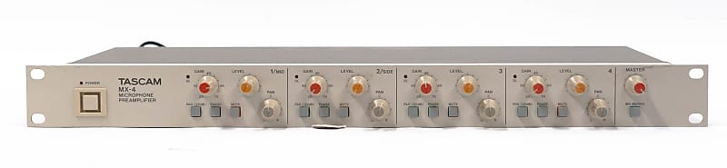 Tascam MX-4 4-Channel Microphone Preamplifier Rackmount Unit | Reverb