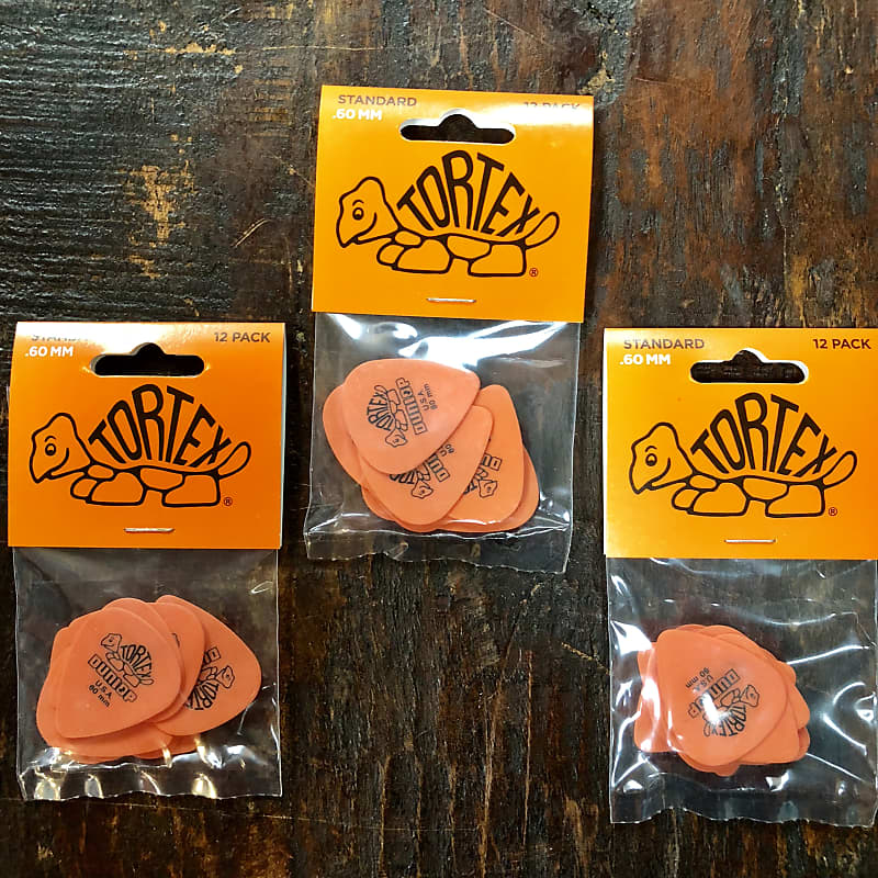 Dunlop Tortex Standard 418P.60 .60mm 3 x 12 Pack Orange | Reverb