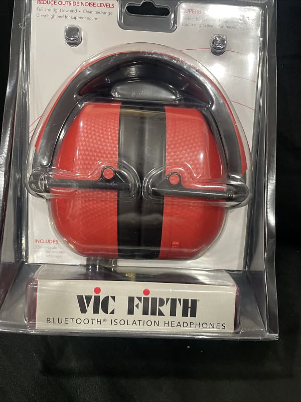 Vic Firth Wireless Bluetooth Isolation Headphones - Red | Reverb