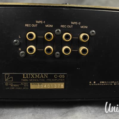 Luxman C-05 Stereo Twin Mono Class A Preamplifier in | Reverb