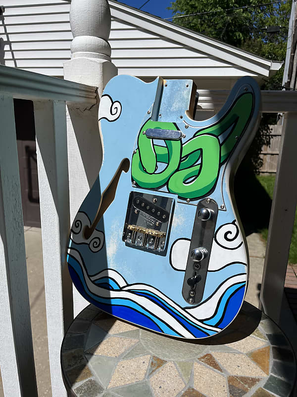 Custom Hand Painted Telecaster Thinline Body with Neck | Reverb