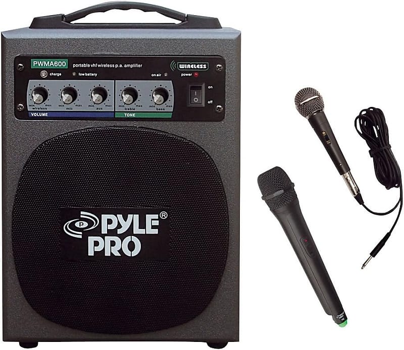 Pyle-Pro PWMA600 100-WATT Battery Powered PA System with | Reverb