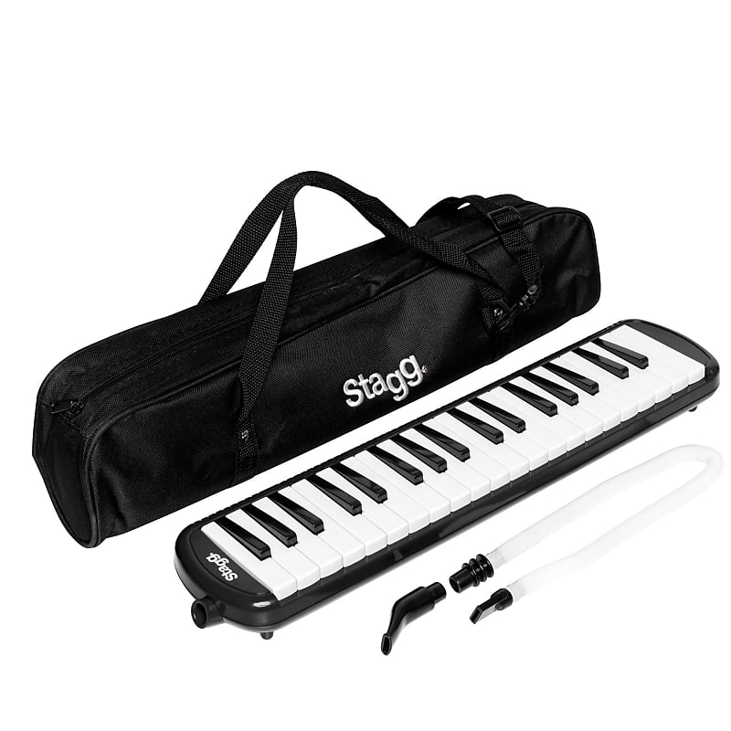 Mint Stagg Melosta37 BK 37-Key Black Melodica with Black Gig | Reverb