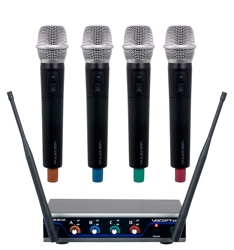 VocoPro 4 Channel UHF Wireless Handheld Microphone System - | Reverb