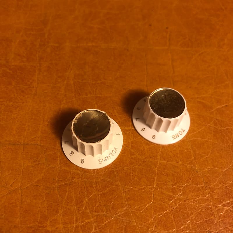 Vintage Guild Knobs Set 60's White and Gold | Reverb