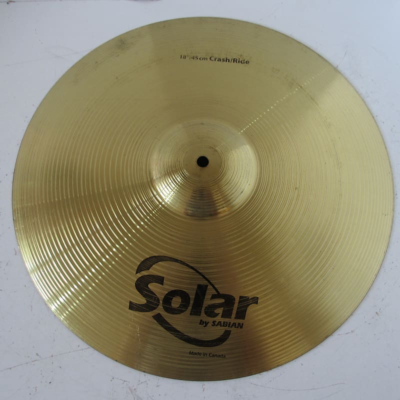 Solar (Sabian) 18" Crash Ride Cymbal | Reverb