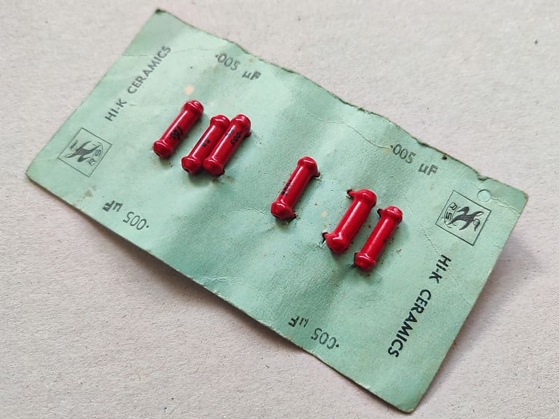 1x NOS RS Radiospares Hi-K Ceramic Dogbone 5nF Bright | Reverb