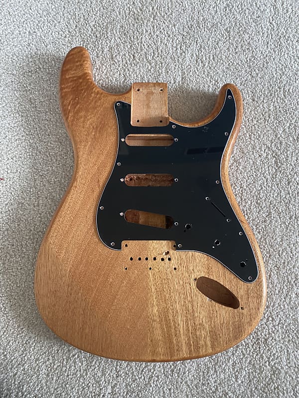 Mahogany Hardtail Stratocaster Body HSS Beautiful Woodgrain | Reverb