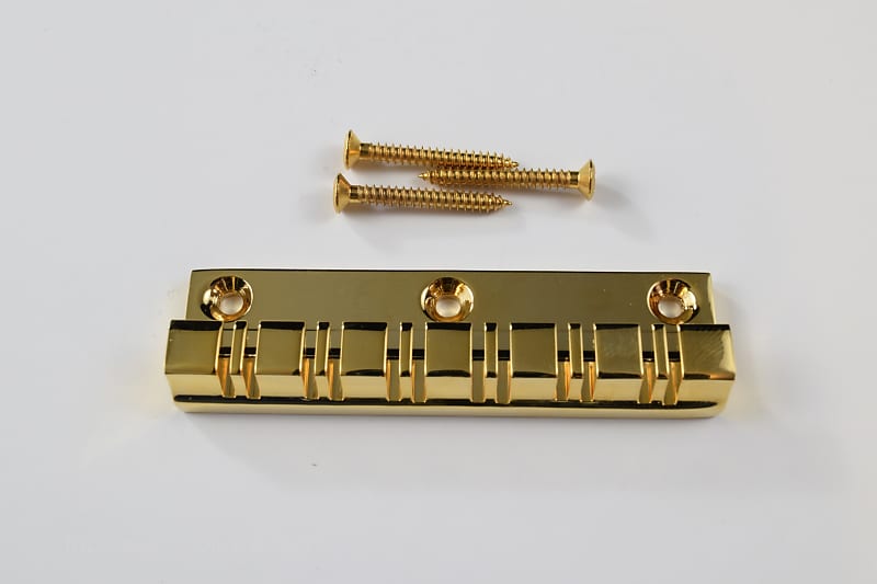 12 String Flat-Mount 3-screw Tailpiece in Gold | Reverb