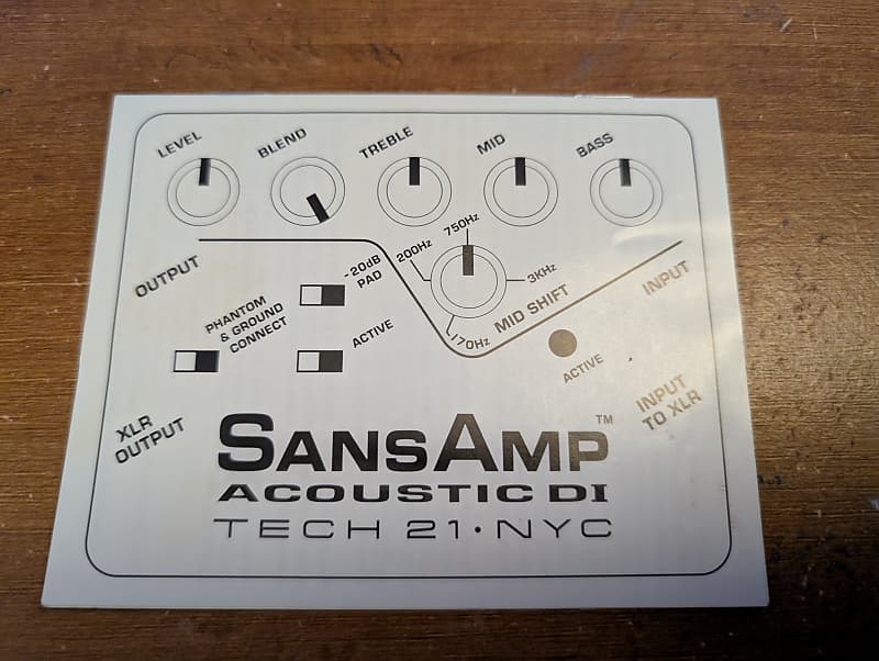 Tech 21 SansAmp Acoustic DI Manual (only) 2000'S | Reverb