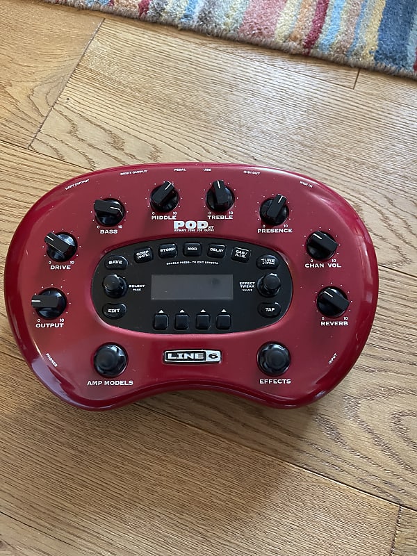 Line 6 POD xt Multi-Effect and Amp Modeler 2000s - Red | Reverb UK