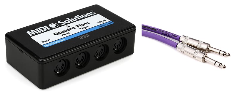 MIDI Solutions MultiVoltage Quadra Thru 1-in 4-out MIDI | Reverb