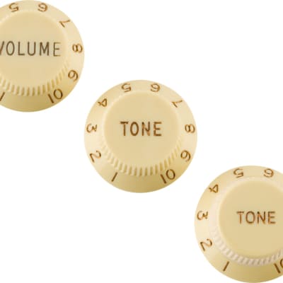 Genuine Fender Aged Stratocaster Volume Tone Knobs, Tips and | Reverb
