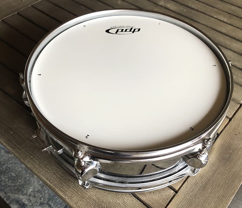 Pacific PDP Piccolo snare Chrome over steel | Reverb