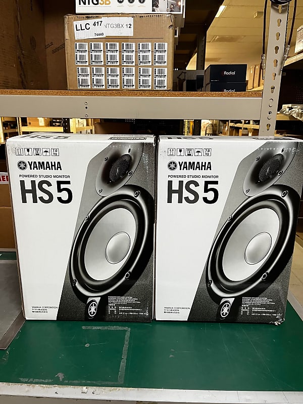 Yamaha HS5 5" Powered Studio Monitor (Pair) - Black | Reverb