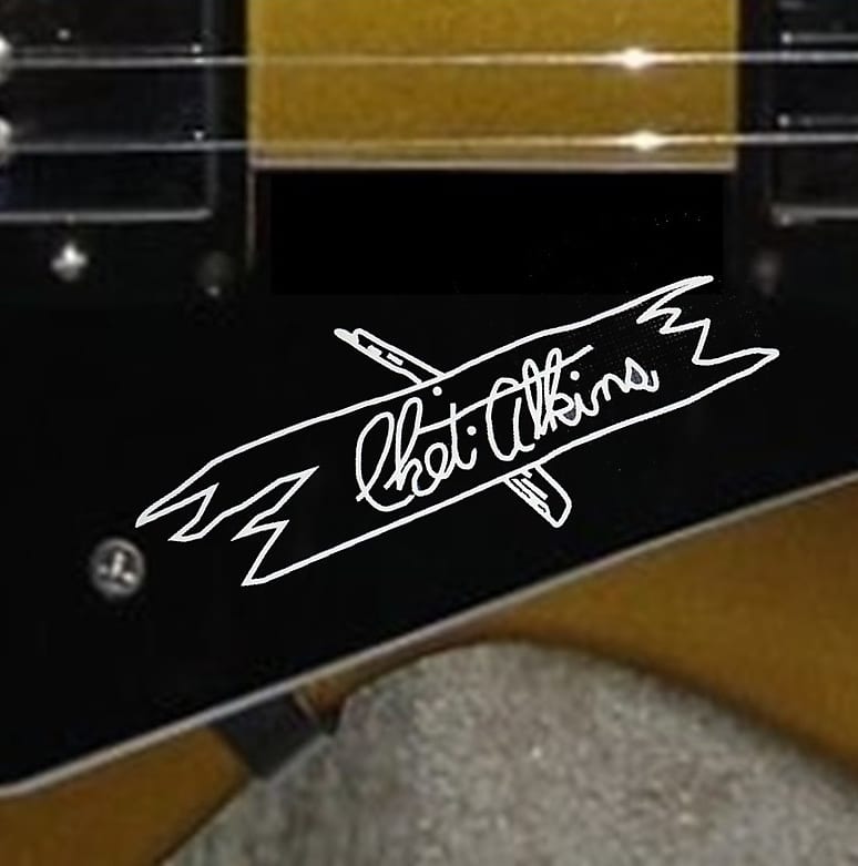 Sticker Vinyl White Chet Atkins Vintage Guitar Vinyl | Reverb
