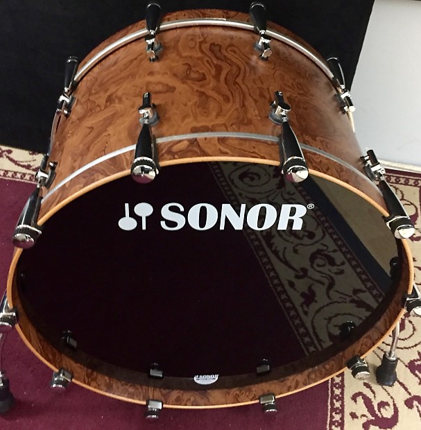 24x14 Sonor sq2 walnut roots bass drum | Reverb