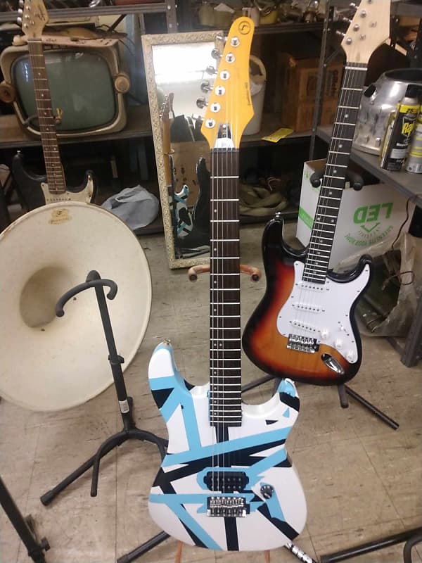 Samick Ss-50 2010s - Striped project guitar | Reverb