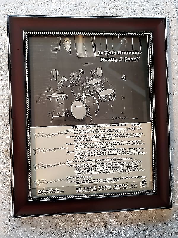 1966 Trixon Drums Promotional Ad Framed Trixon TelstarModel | Reverb