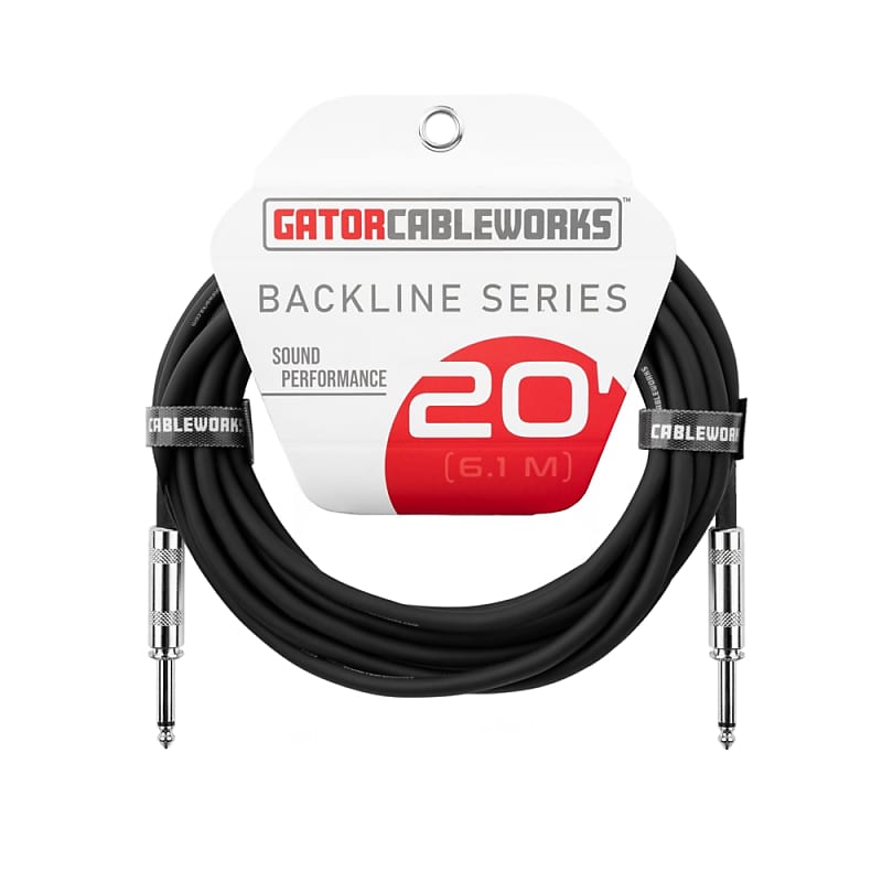 Gator CableWorks 20 Foot Straight to Straight instrument | Reverb