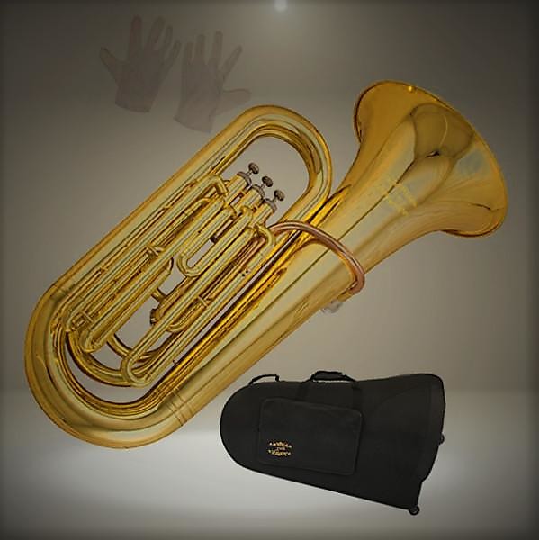 Glory Brass GTU3 3 key B Flat Tuba, Gold finish, with | Reverb