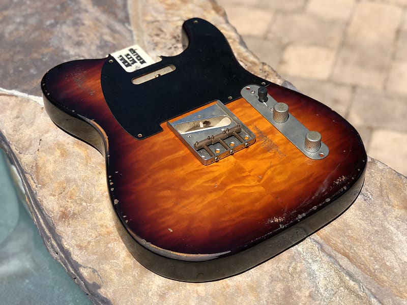 Real Life Relics Tele Telecaster Body Aged Vintage Sunburst | Reverb