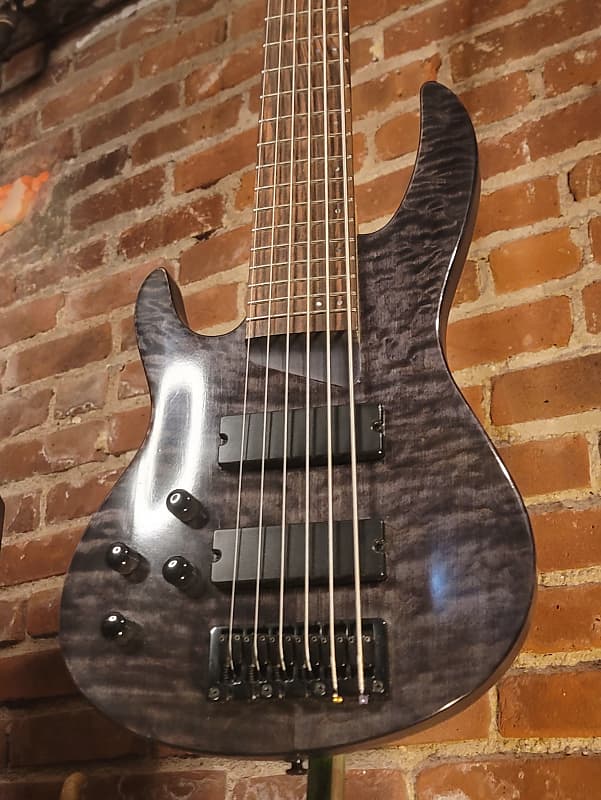 Brice HXB-406 6 String Lefty Bass Guitar - Quilted Gloss Top | Reverb