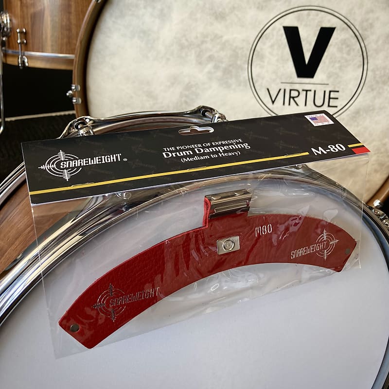 Snareweight Leather Drum Damper M-80 Red Magnetic Dampener | Reverb
