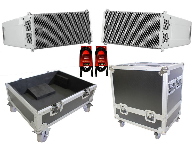 2x Rcf Hdl6 A White Active Line Array Module 1400 Watts 2x Reverb