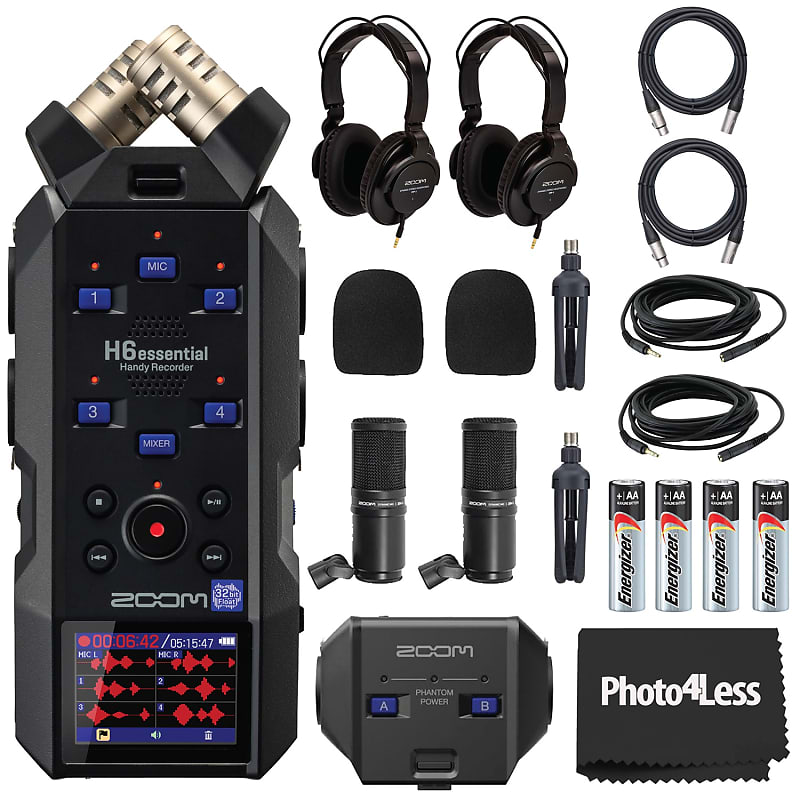Zoom H6 Essential Handy Recorder Bundle with Podcast Mic | Reverb